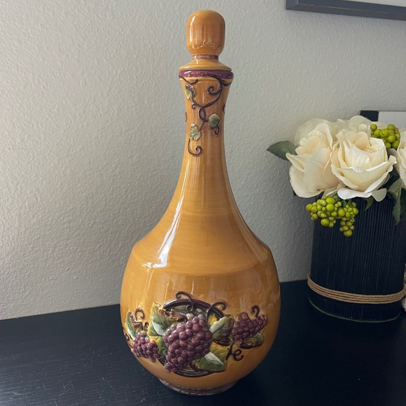 Amscan | Dining | Vintage Ceramic Pitcher Jug With Lid Grape Pattern ...